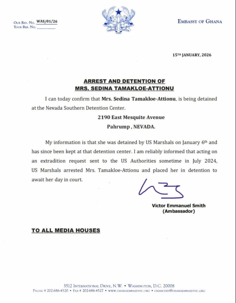 Former MASLOC CEO, Sedina Tamakloe-Attionu, in US detention ...