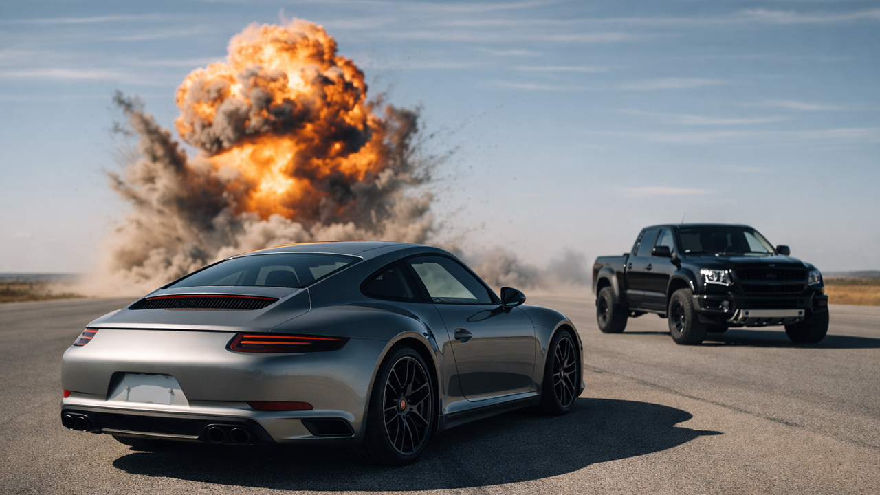 Ex-Stig crashes a 911 Turbo S