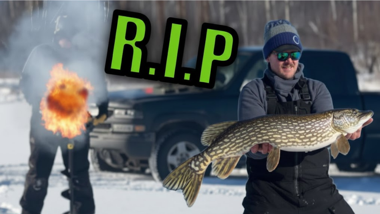 Ice fishing disaster auger blew up during pike fishing