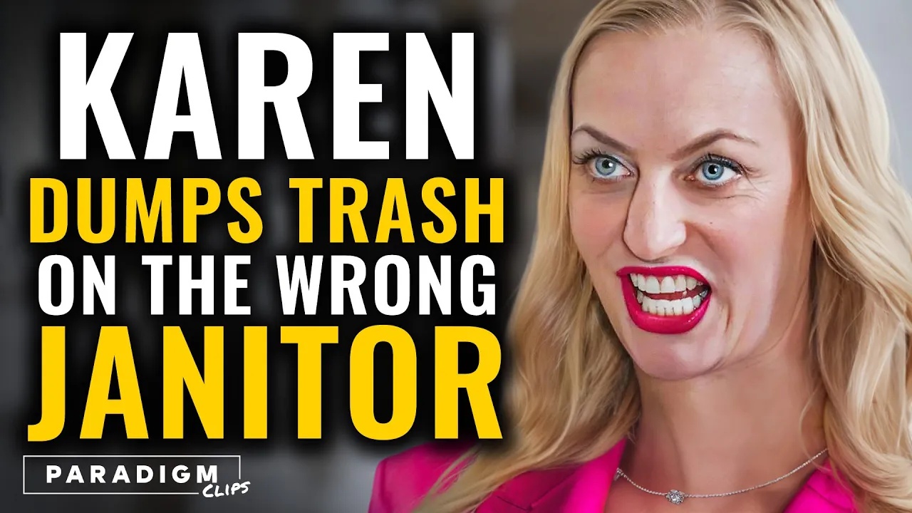Rich Karen dumps garbage on the wrong student