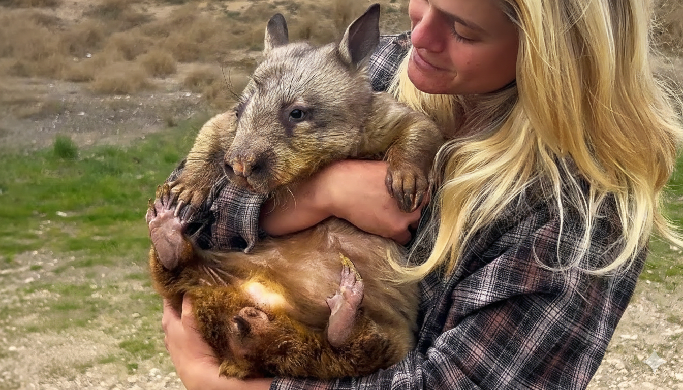 Orphaned wombat refused to be touched - now he’s a total mama’s boy