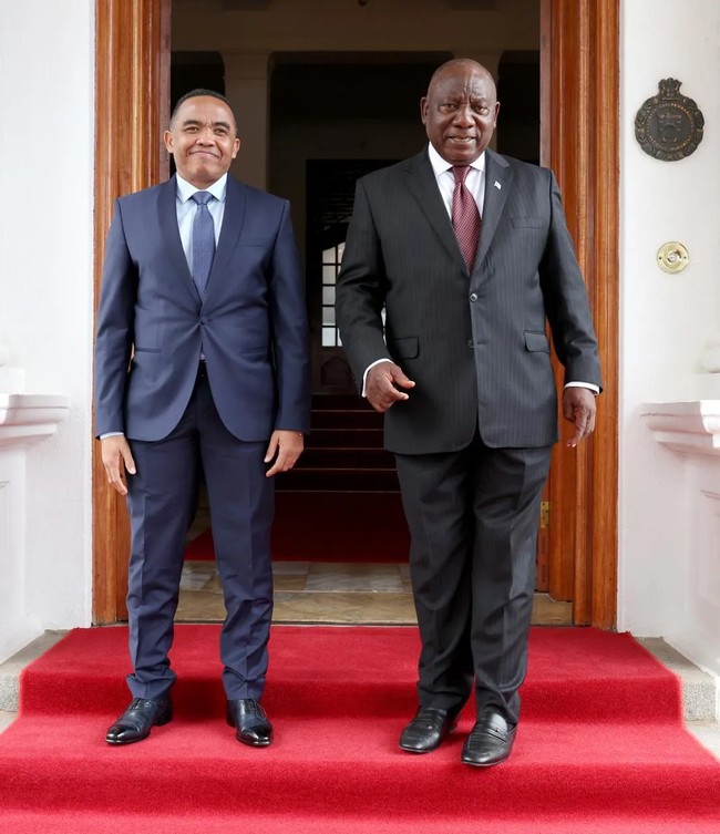 President Ramaphosa hosts Colonel Michaël Randrianirina, president of ...