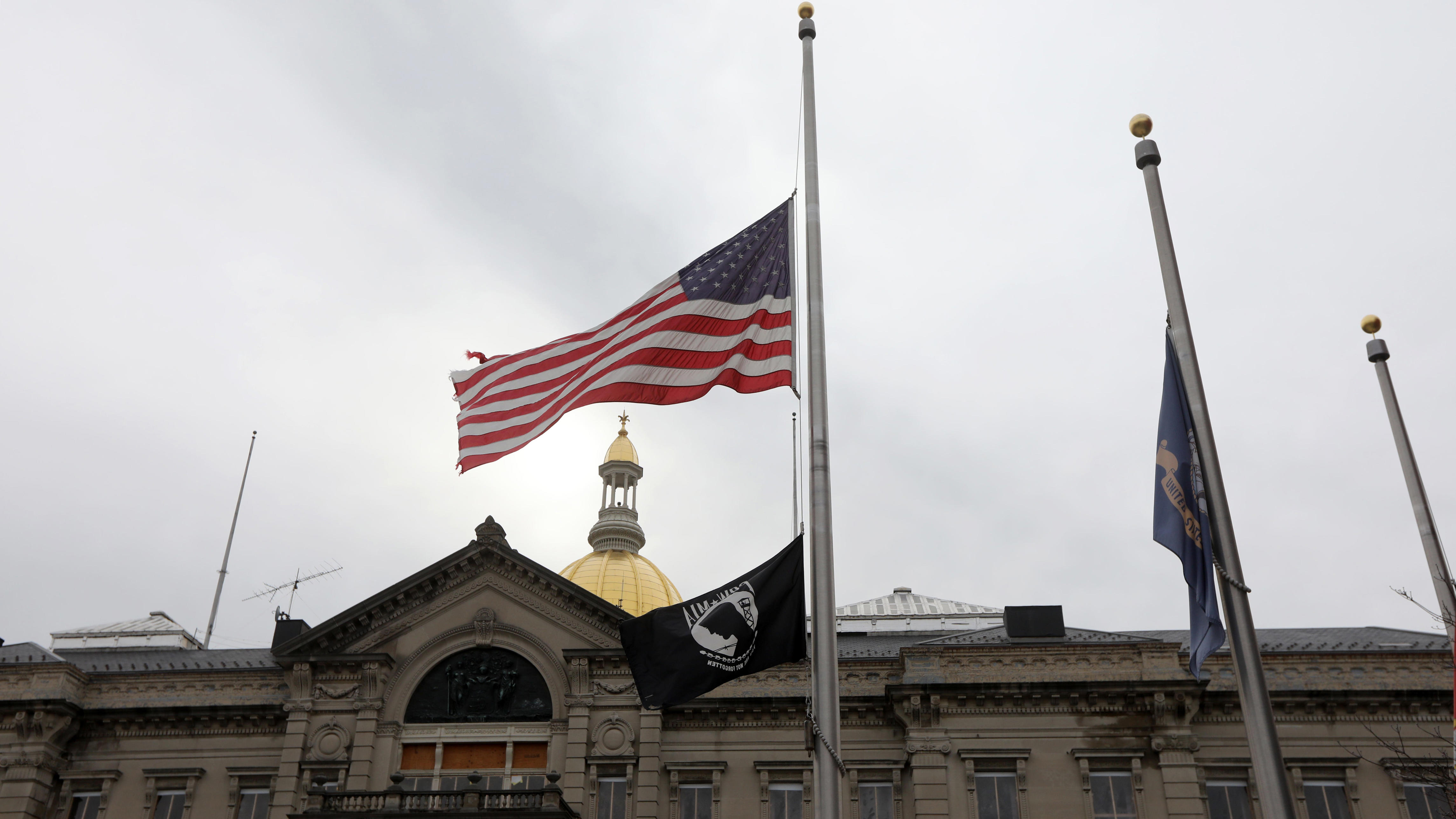 Why flags are flown at half-staff in New Jersey today