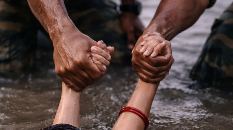 Army personnel rescue woman from drowning in Brahmaputra in Guwahati