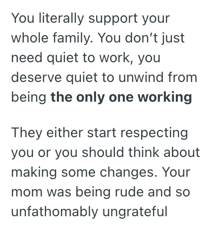 She works from home, but her family won’t respect her space. So she ...