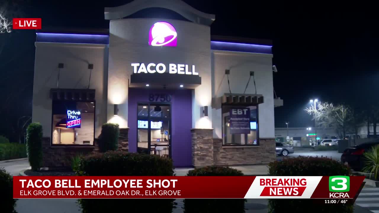 Employee shot in parking lot of an Elk Grove Taco Bell, police say