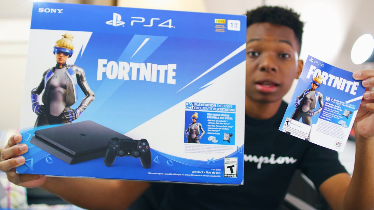 PS4 Neo Versa bundle unboxing giveaway code (Fortnite Battle Royale)