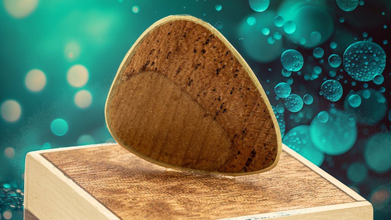 Making a guitar pick from old guitars | Custom plectrum craft process