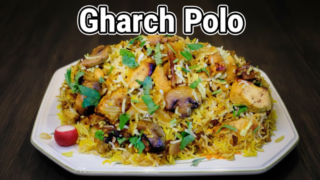Gharch polo: Persian mushroom rice with fragrant spices