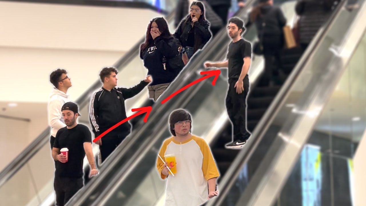 Respawning on the escalator triplet prank!