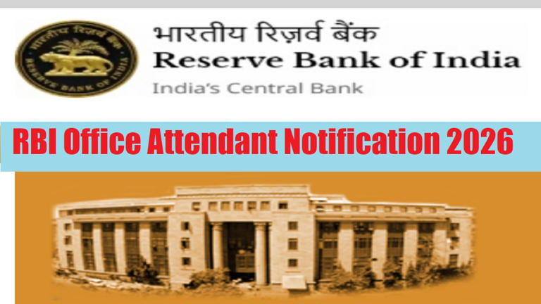 RBI Office Attendant Recruitment 2026 Notification OUT for 572 ...