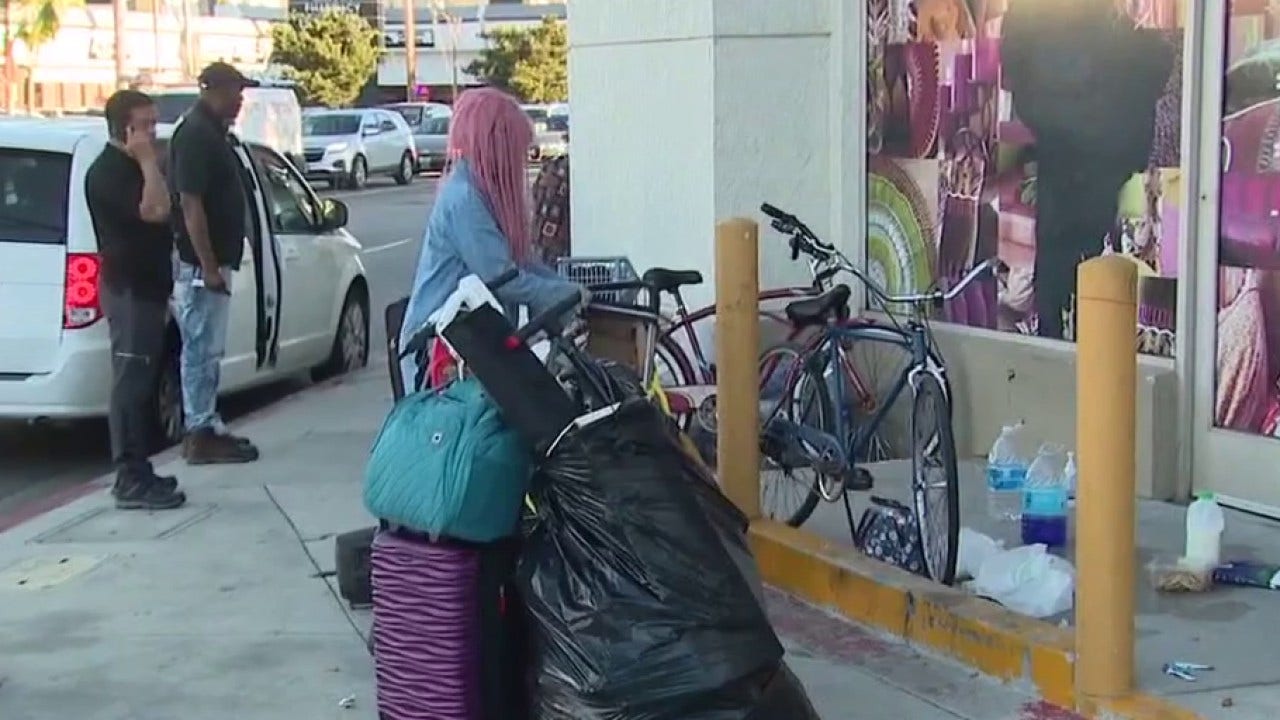 LA city crews clean up homeless encampment in Westwood after complaints ...