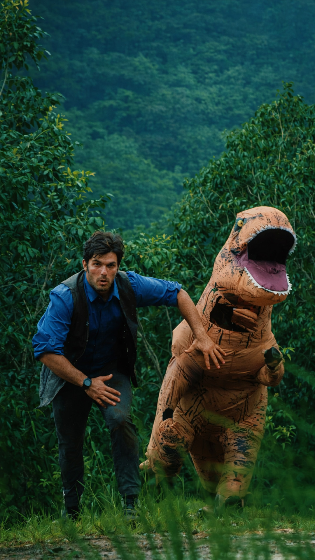 Trying to escape a T-Rex