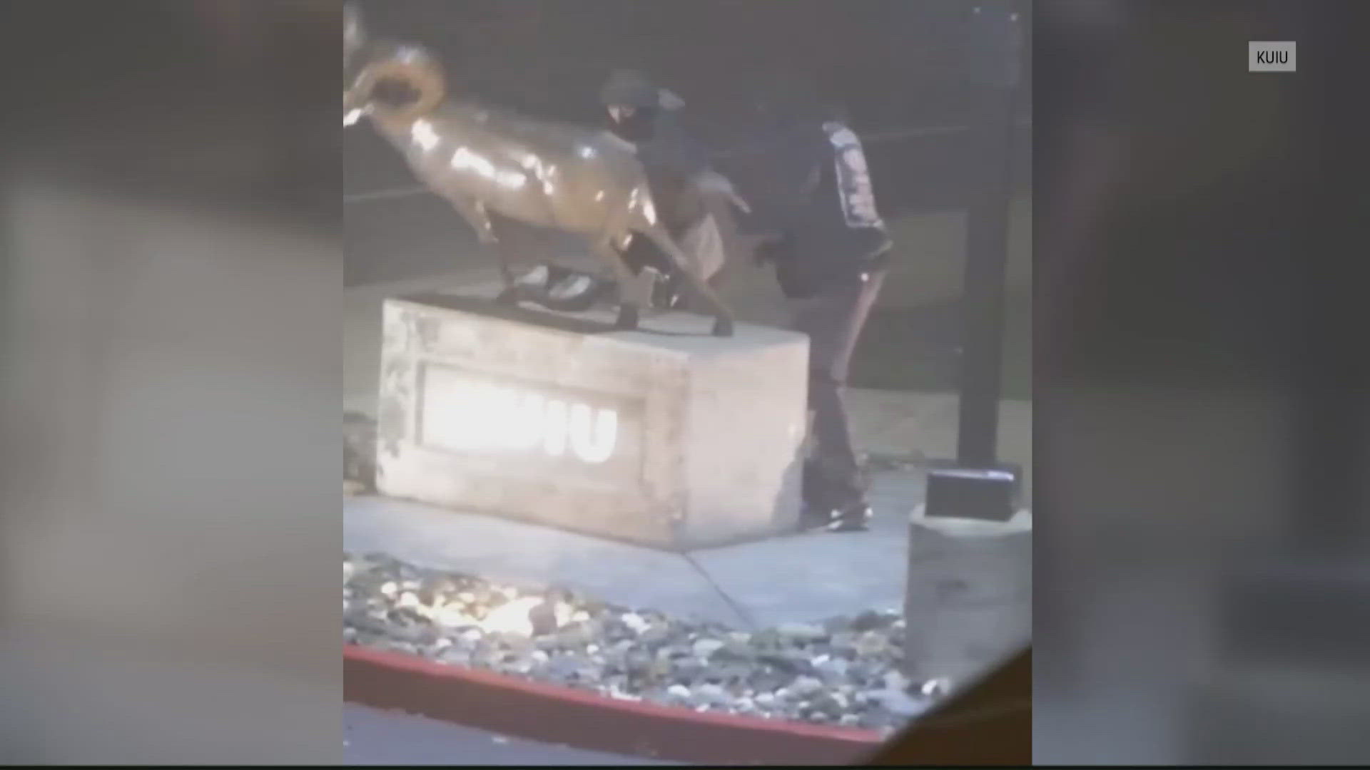 Dixon police investigate New Year’s Eve theft of KUIU bronze ram statue