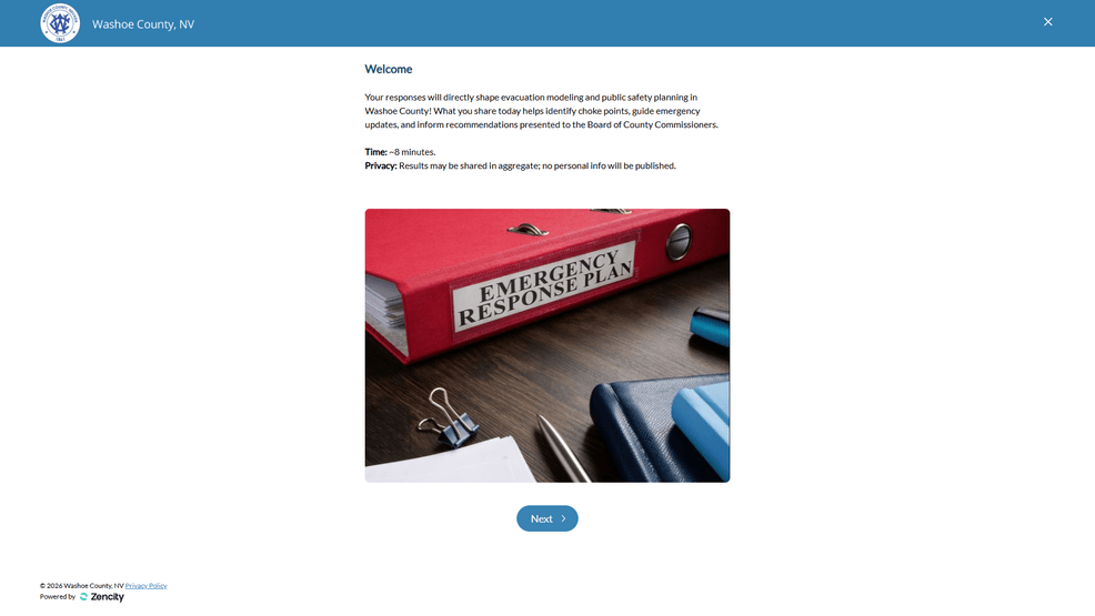 Washoe County seeks community input for evacuation planning