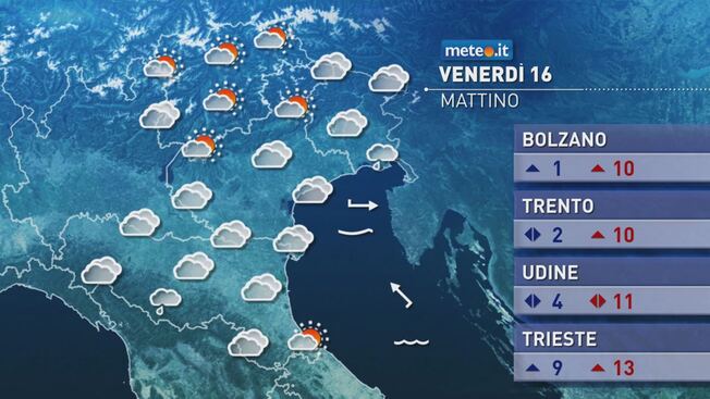 Meteo del 16 gennaio