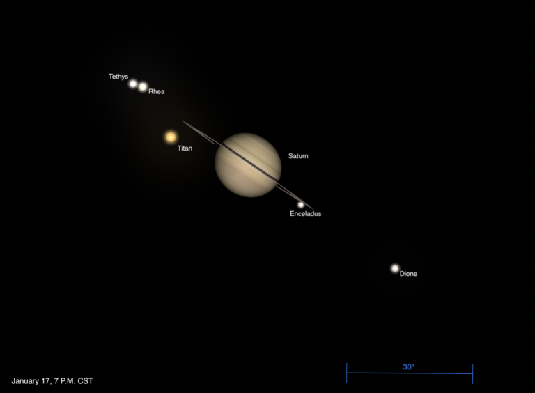 The sky this week from January 16 to 23: Caroline's Rose blooms