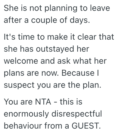 Her cousin is overstaying their welcome and moving her things around ...