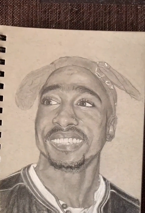 Tupac Shakur artwork: Iconic hip-hop portrait