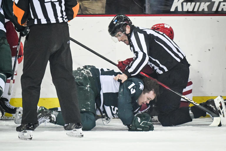 Second period the difference as No. 2 Wisconsin falls to Michigan State