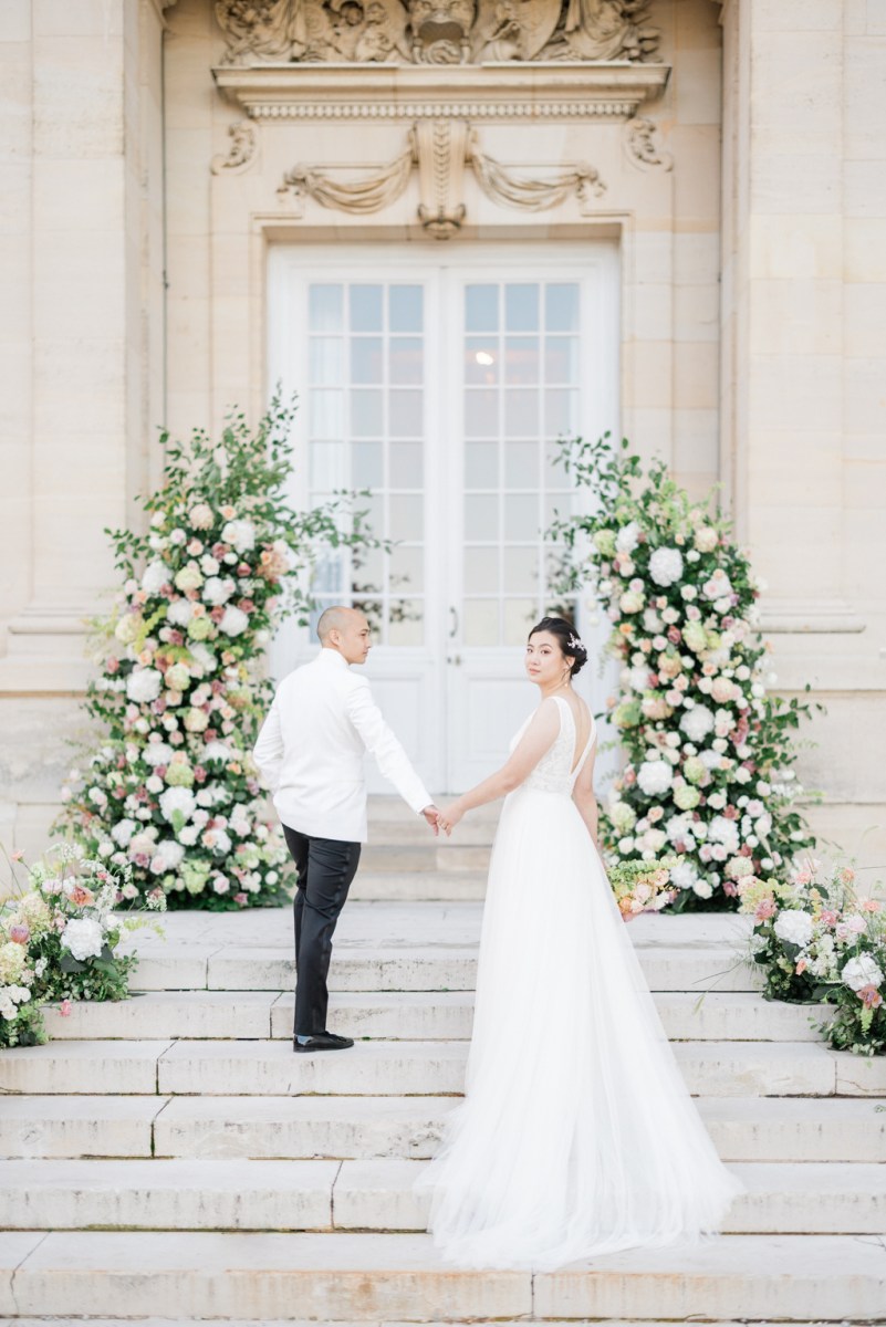 A pastel floral château wedding defined by soft romance: Alice & Anthony