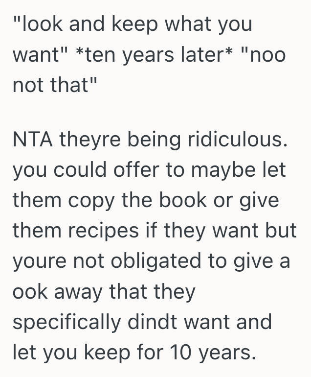 Woman posted a photo with an old cookbook in the background, and her in ...