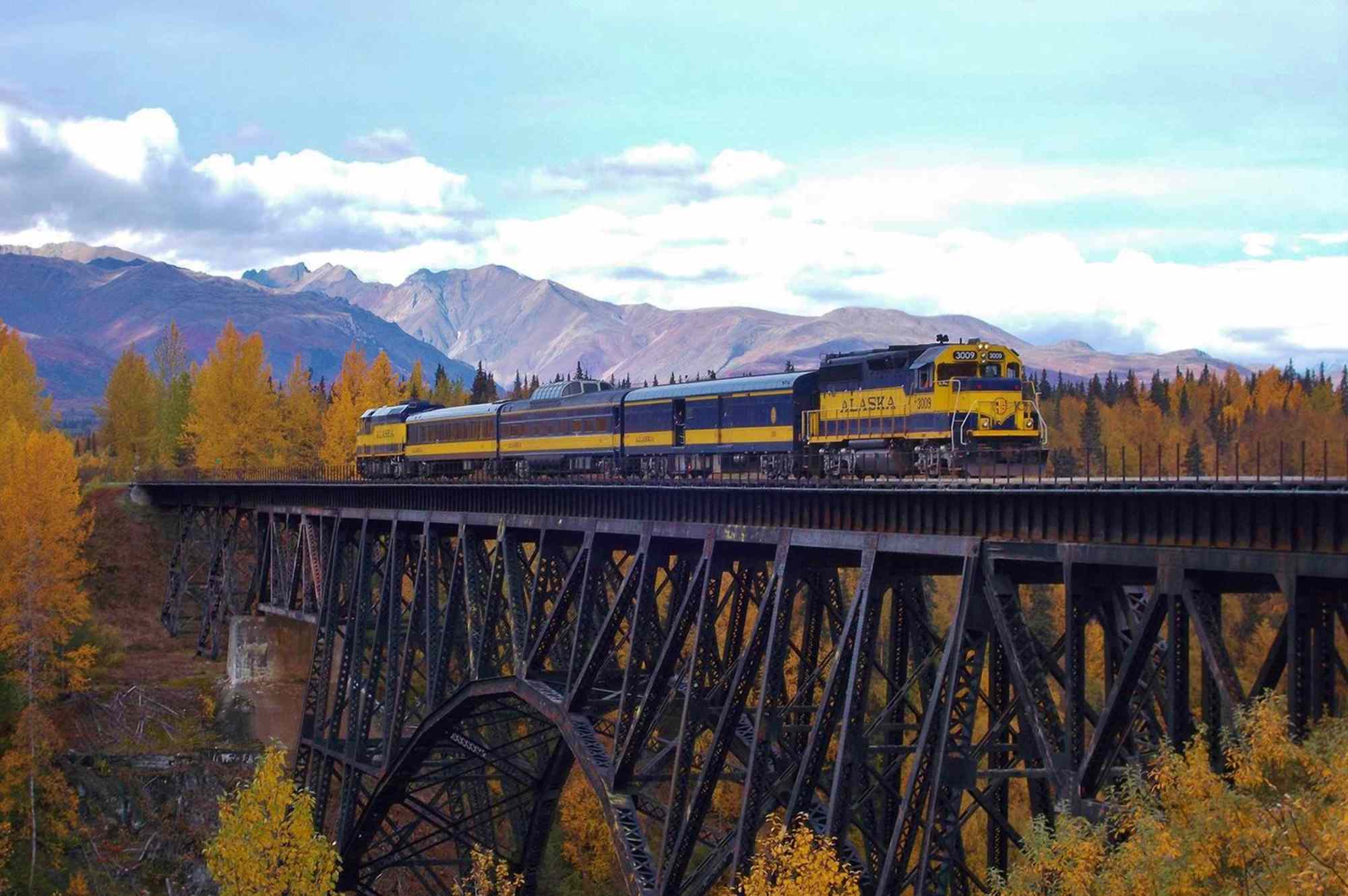 This 10-day train ride through Alaska offers glass-dome rail cars ...