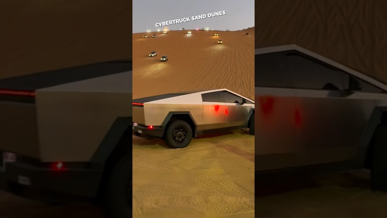 Cybertruck conquers a Dubai sand dune #Cybertruck #shorts