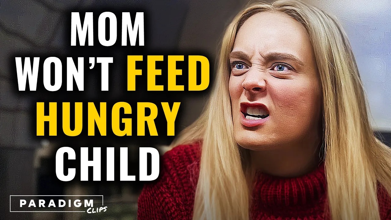 Evil mother caught starving her son