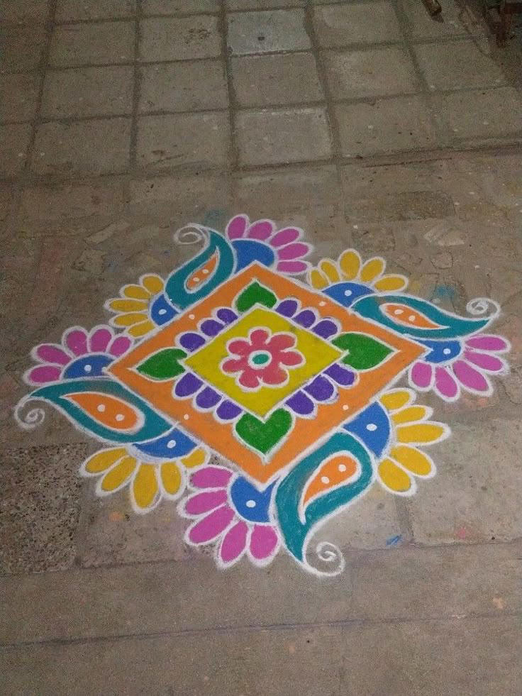 Stunning Kaanum Pongal rangoli designs for festive decor
