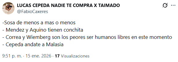 El peor de todos: El 'villano' de Colo Colo ante Olimpia, según los hinchas