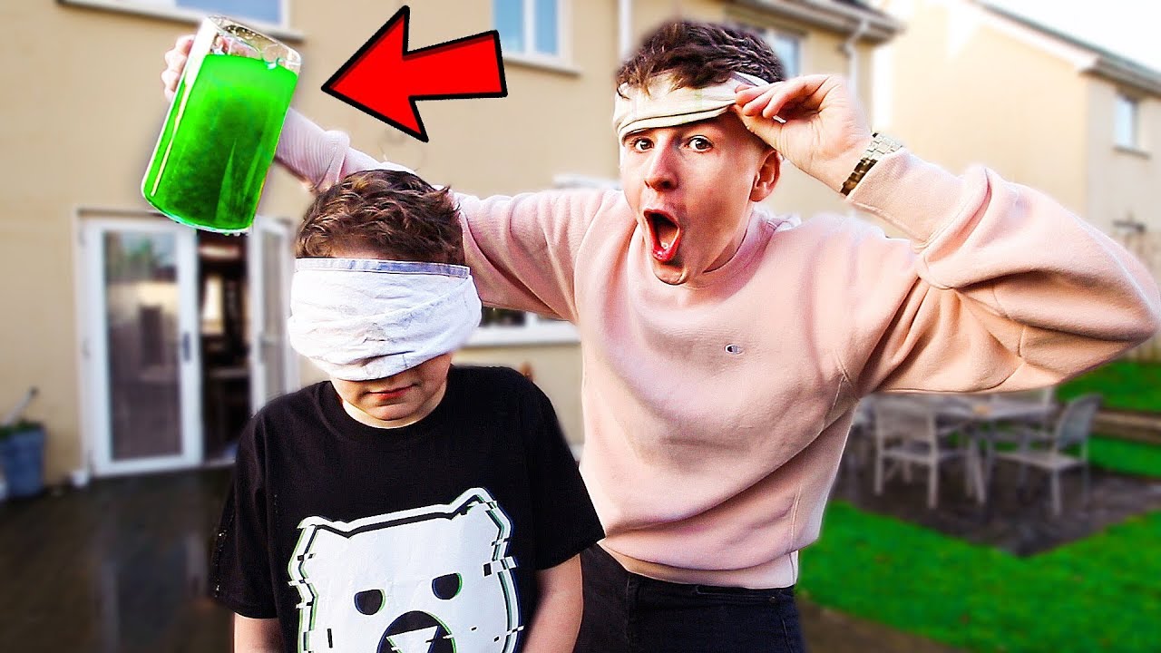 The blindfolded slime prank challenge goes wrong