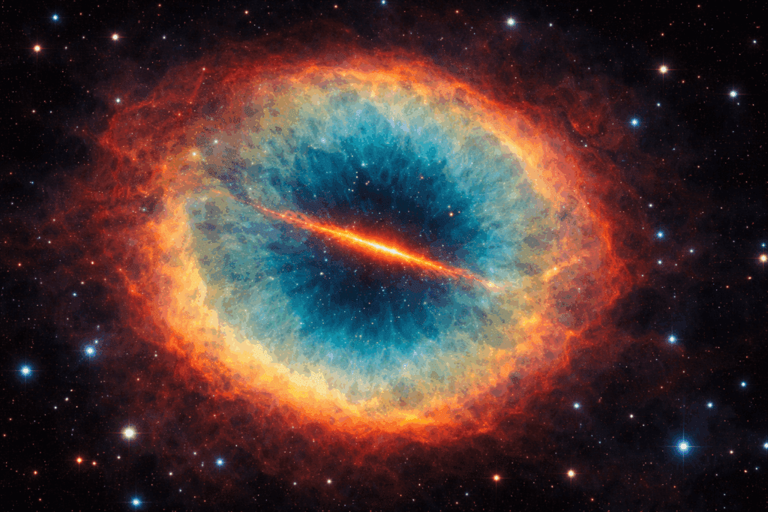 Astronomers spot a perfectly straight 'iron bar' inside the Ring Nebula ...