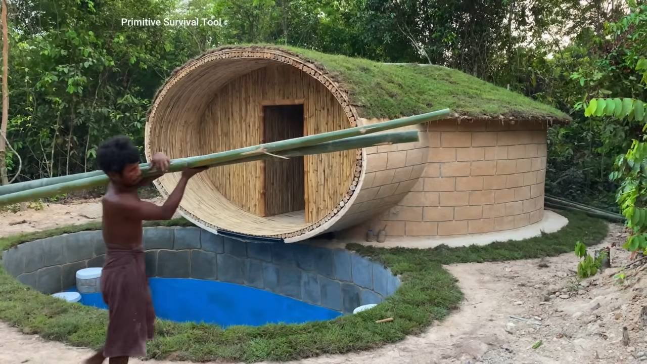 Building Jungle Swimming Pool For Craft House With Décor Private Living ...