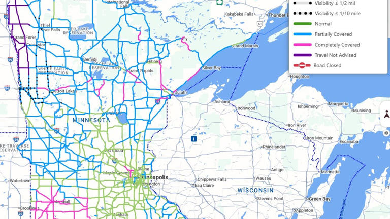 MN weather: Slippery roads, no travel advised in northwestern Minnesota