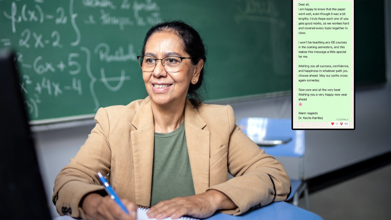 Delhi University professor's farewell message to students at semester ...