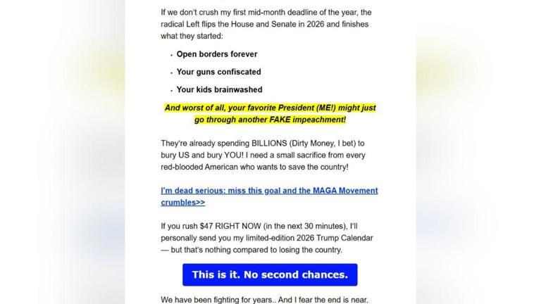 Donald Trump mocked for sending 'creepy' email to his supporters about ...