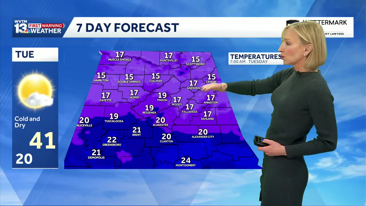 Snow not likely for Central Alabama but bitter cold temperatures are