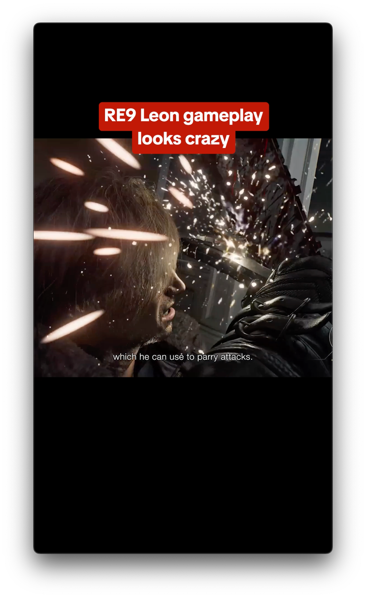 Leon can parry attacks with a hatchet in Resident Evil Requiem