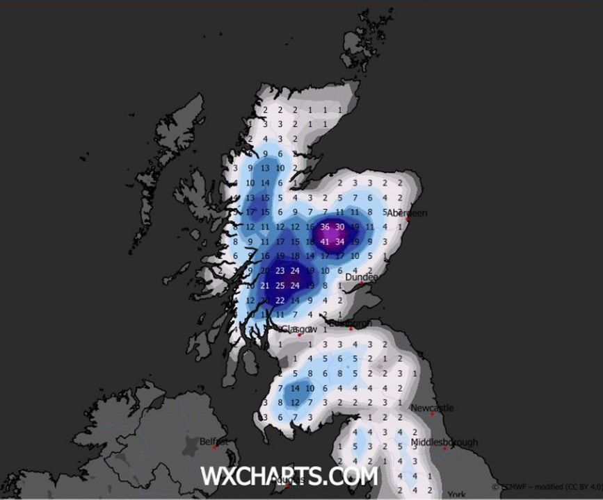 Scotland faces massive snowfall after record warm summer