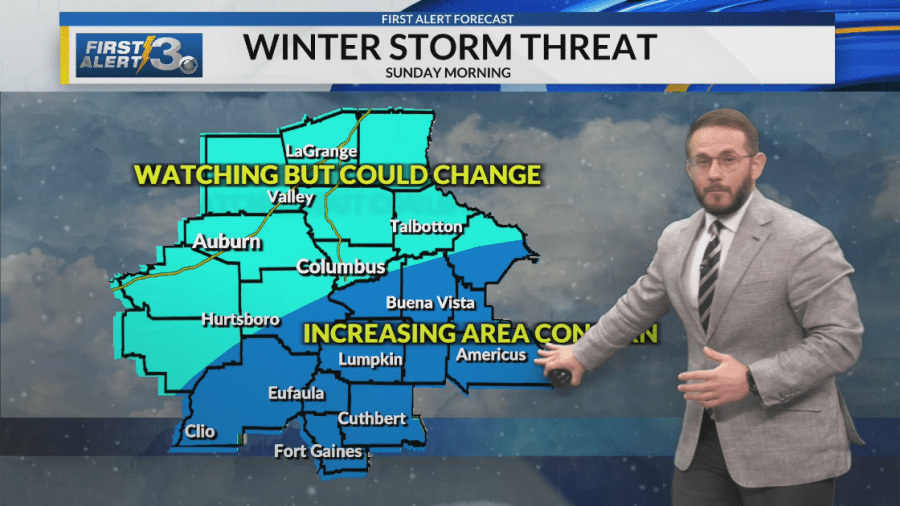 Cold start, gradual warm-up, and eyes on a potential winter system
