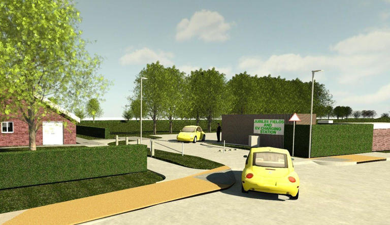 Harbury village volunteers welcome solar-powered EV hub after seven ...