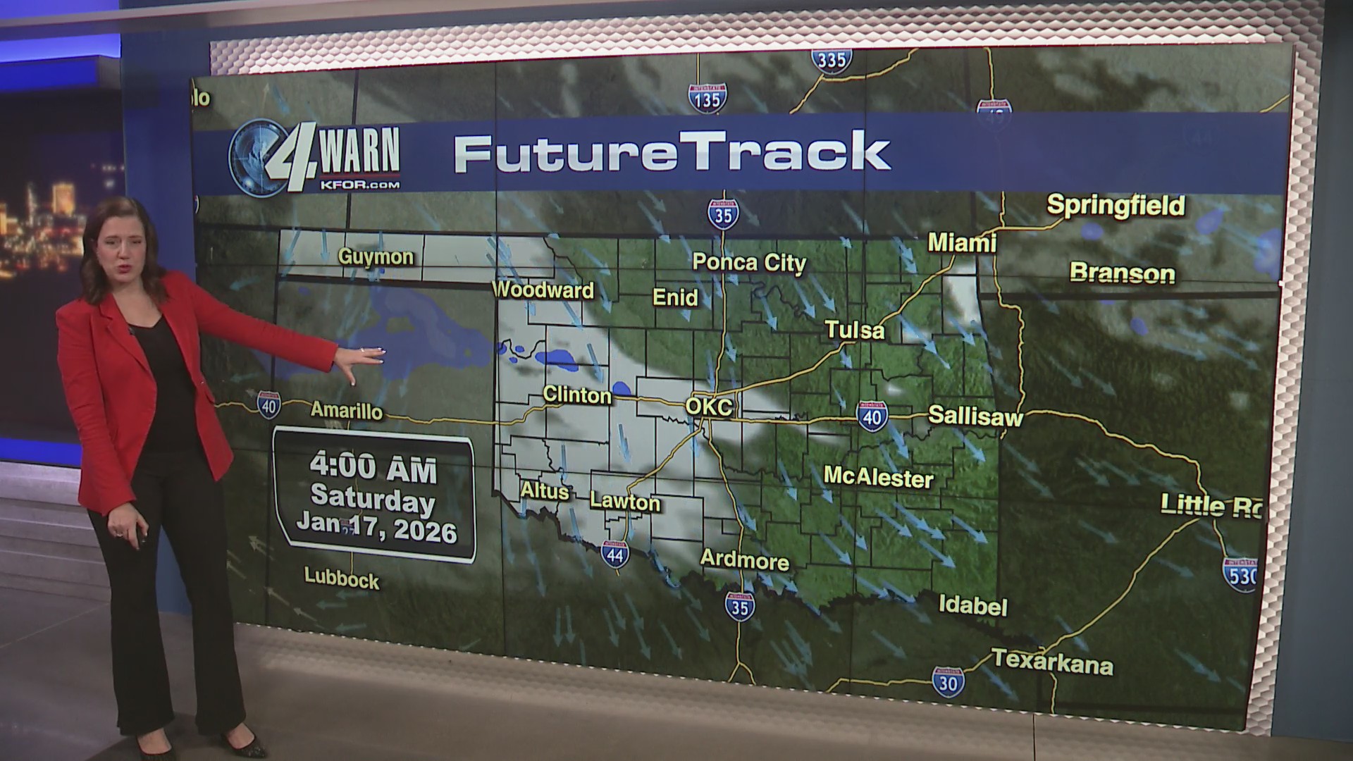 Emily Sutton tracks strong winds, fire danger and flurries (1/16/26 6:15AM)
