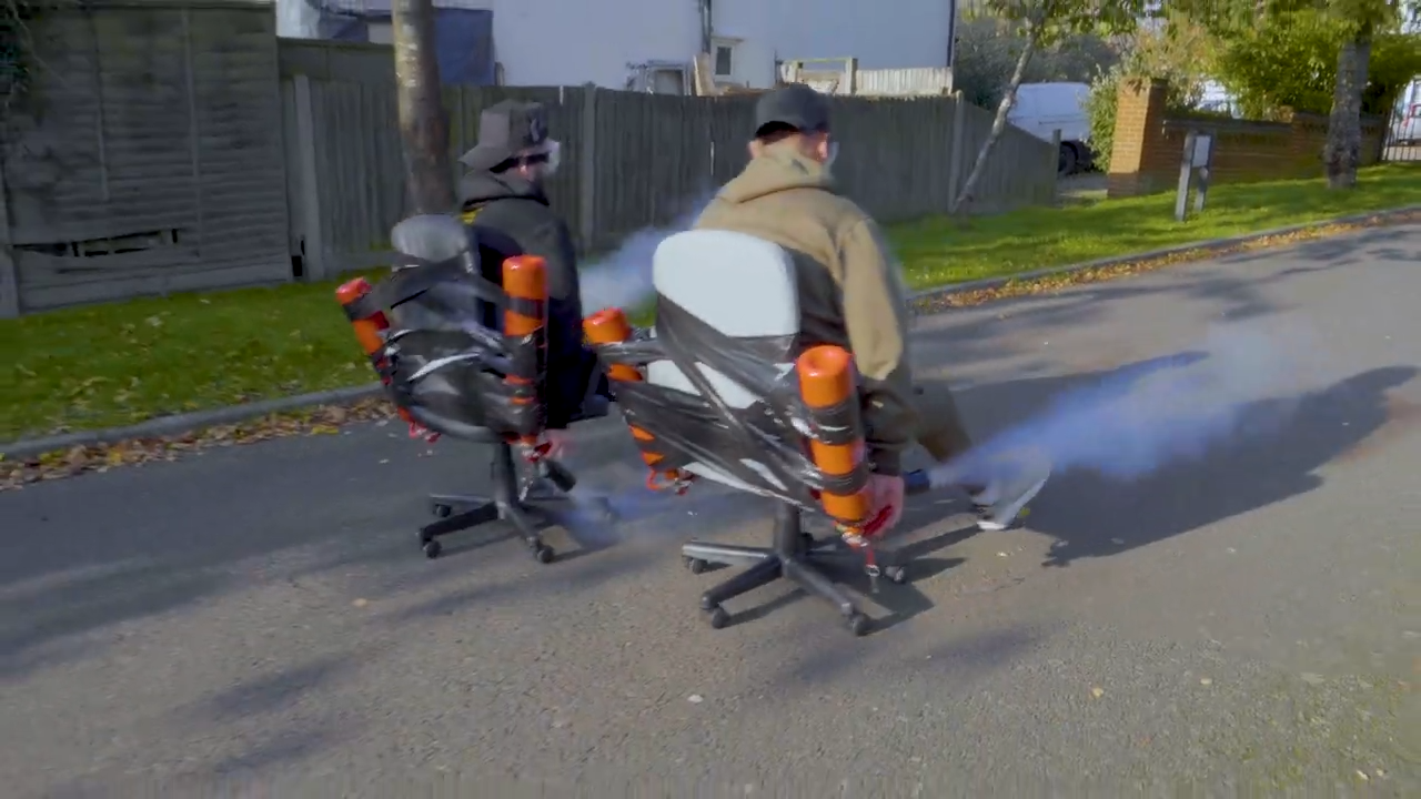 Start your engines and the chair race went sideways