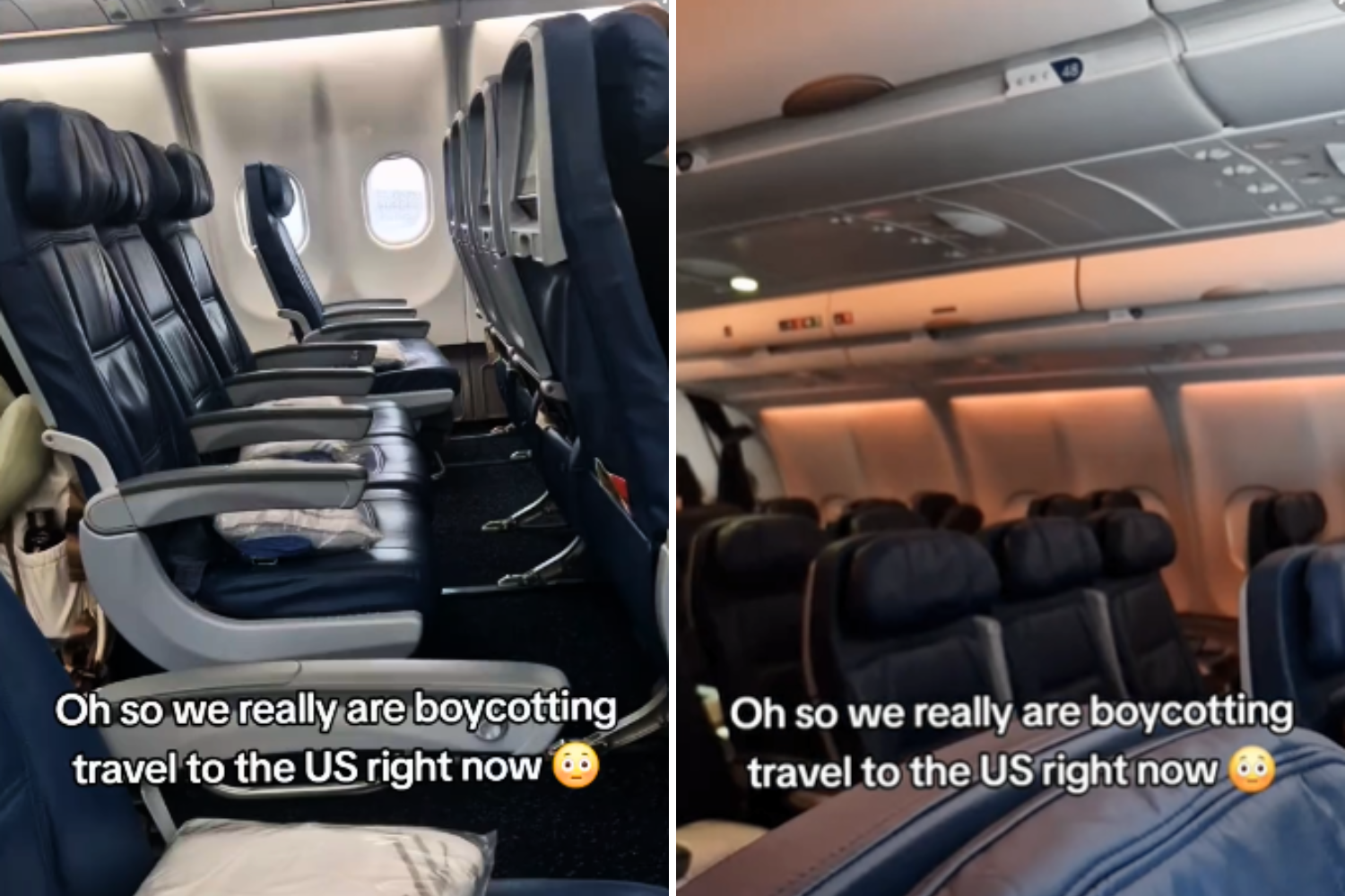 Tourist flying to NYC shares sign she suspects people are boycotting the US