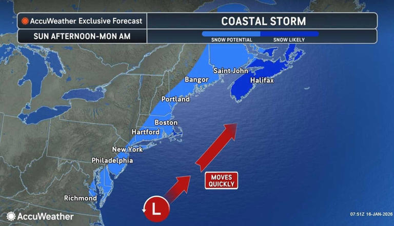 Snowfall map released for new winter storm taking aim at Northeast
