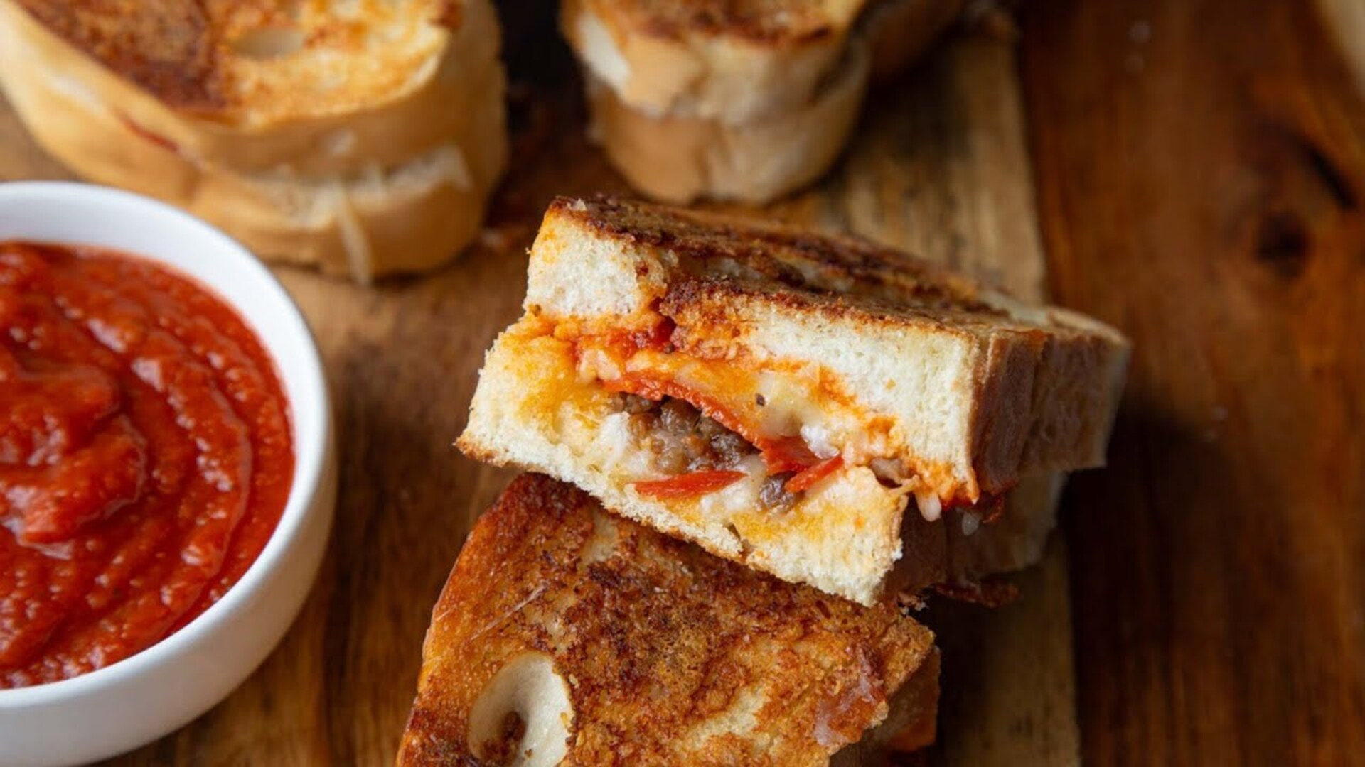 Supreme pizza grilled cheese recipe