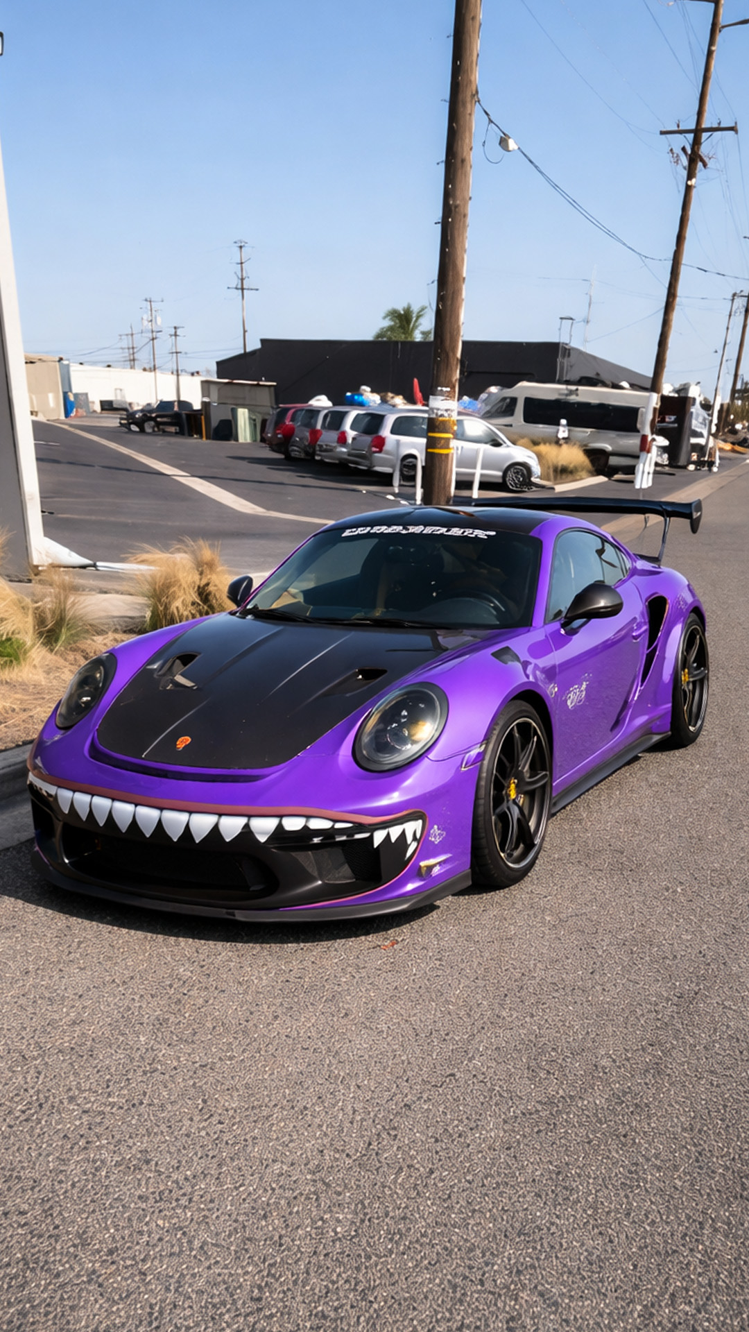 The purple Porsche known as Barney