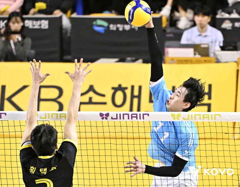 대한항공, 10년 만에 5연패 위기 넘겨 KB손해보험에 3-1 승