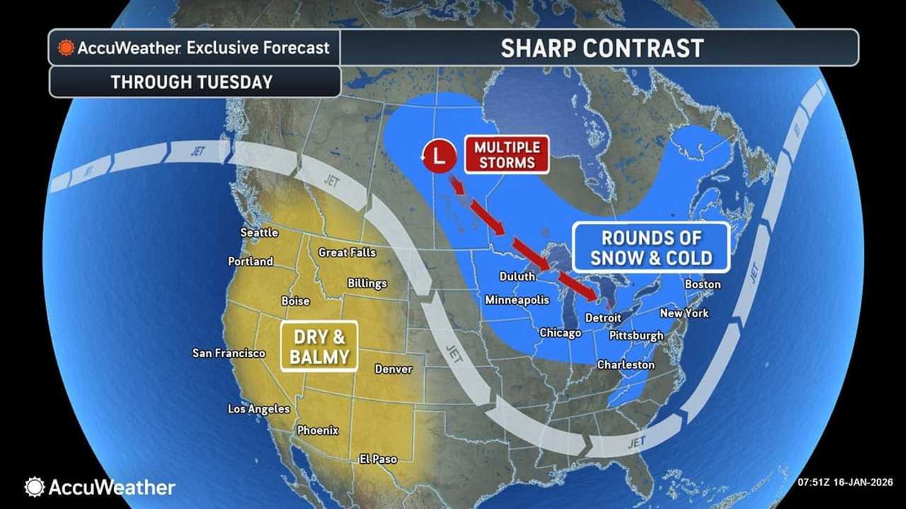 Multiple snow chances coming as frigid air mass arrives